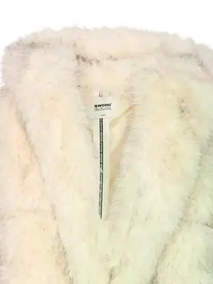 SWORD 6644 Hooded Fur-effect Coat