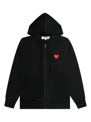 Play Comme Des Garcon Heart Logo Zip-up Sweatshirt