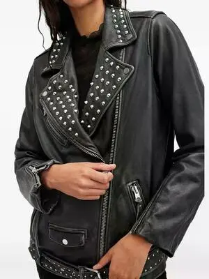 ALLSAINTS Billie Studded-collar Biker Jacket