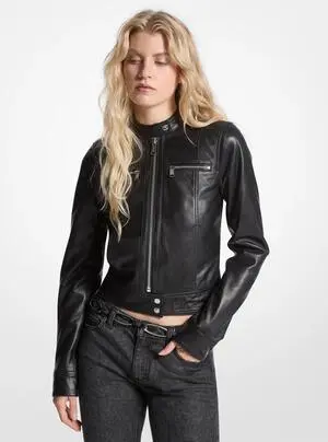 Michael Kors Leather Jacket - Black