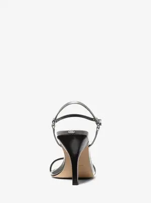Michael Kors Selina Burnished Leather Sandal