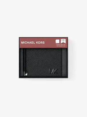 Michael Kors Edison Scratch-resistant Leather Card Case With Money Clip In By