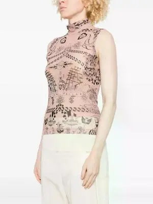 Pinko Printed High-neck Tank