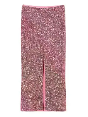 TWINSET Sequin-embellished Maxi Skirt With Slit - Red