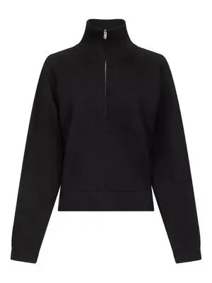 Loulou De Saison Dries Zip-front Cashmere Sweater - Black