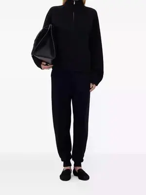 Loulou De Saison Dries Zip-front Cashmere Sweater - Black