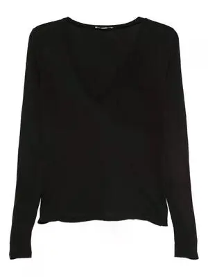 JAMES PERSE Long-sleeve V-neck T-shirt - Black