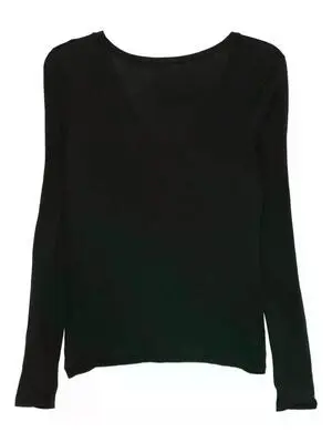 JAMES PERSE Long-sleeve V-neck T-shirt - Black