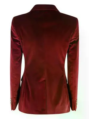 Tagliatore Velvet Double-breasted Jacket - Red