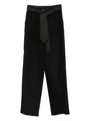 Imperial Tie-belt Pleated Trousers
