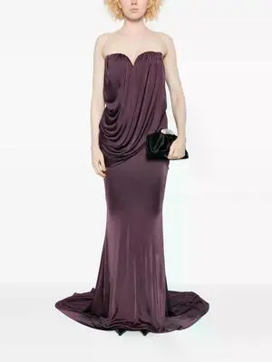 Giuseppe Di Morabito Draped Strapless Gown