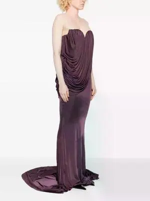Giuseppe Di Morabito Draped Strapless Gown