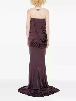 Giuseppe Di Morabito Draped Strapless Gown