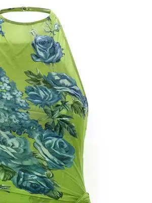 Magda Butrym Floral-print Side-slit Midi Dress