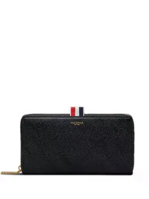 Thom Browne Pebble-grain Zip-around Wallet - Black