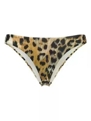 Roberto Cavalli Leopard-print Bikini Bottom - Brown
