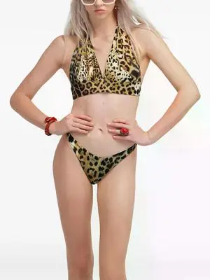 Roberto Cavalli Leopard-print Bikini Bottom
