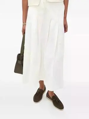 SCAROSSO Leandra Tassel Suede Loafers - Brown