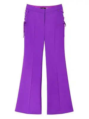 TWINSET Wide Leg Lace-up Trousers