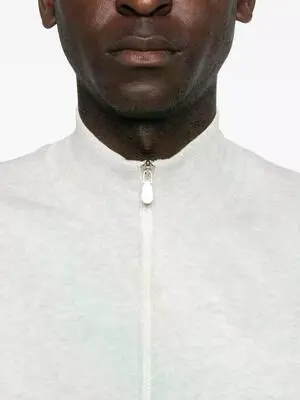 Brunello Cucinelli Zip-front Cotton Cardigan - Grey