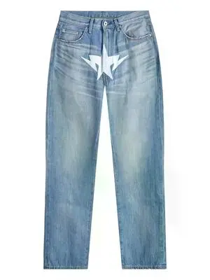 A BATHING APE Star-print Denim Jeans