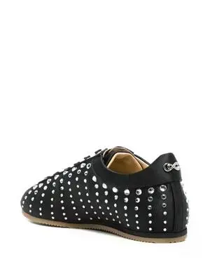 Mach & Mach Crystal-embellished Sneakers - Black