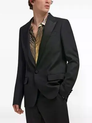 Roberto Cavalli Satin-lapel Single-button Blazer