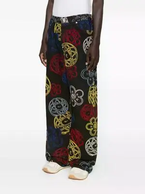 Kenzo Flower-embroidered Trousers