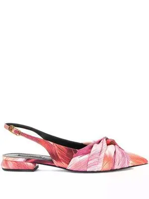 Roberto Cavalli Slingback Knot Ballet Flats