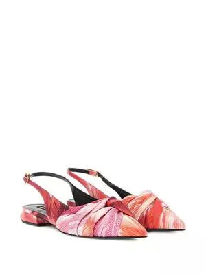 Roberto Cavalli Slingback Knot Ballet Flats
