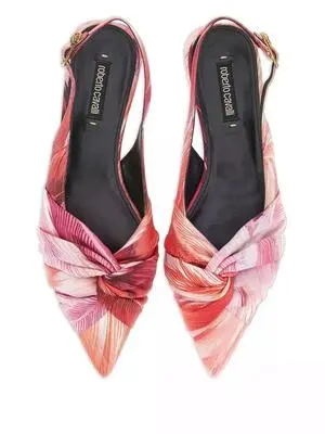 Roberto Cavalli Slingback Knot Ballet Flats