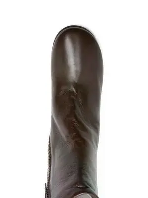 POMME D´OR 65mm Block-heel Leather Ankle Boots