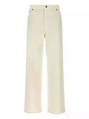 Roberto Cavalli Frayed-hem Five-pocket Jeans