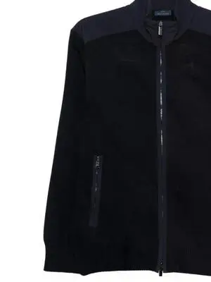 Paul & Shark Zip-front Wool Cardigan - Black