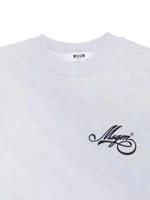 MSGM Logo-embroidered Sweatshirt - Grey