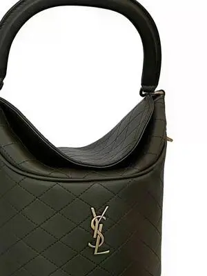 Saint Laurent Gaby Quilted Mini Bucket Bag - Black