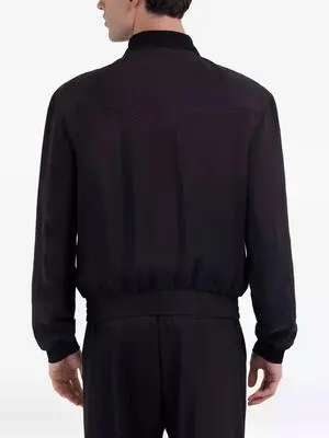 Roberto Cavalli Ribbed-collar Bomber Jacket