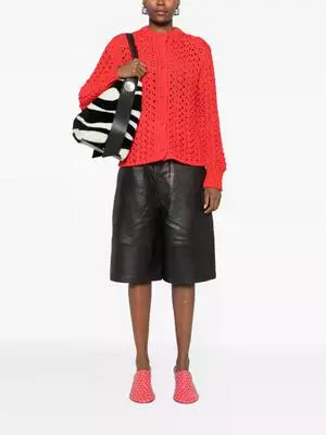 JIL SANDER Open-knit Buttoned Cardigan
