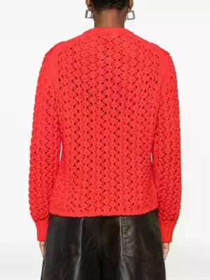 JIL SANDER Open-knit Buttoned Cardigan