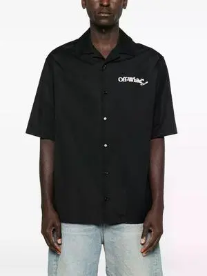 Off-White Logo-embroidered Short-sleeve Shirt