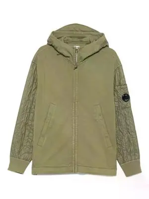C.P. COMPANY Quilted-sleeve Zip-up Hooded Jacket