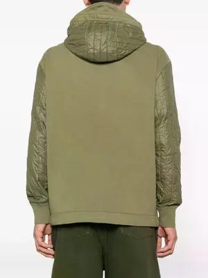 C.P. COMPANY Quilted-sleeve Zip-up Hooded Jacket