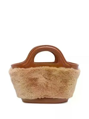 Marni Trimmed Leather Mini Bag - Brown