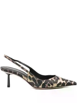 LE SILLA Leopard-print Slingback Pumps