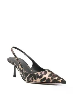 LE SILLA Leopard-print Slingback Pumps