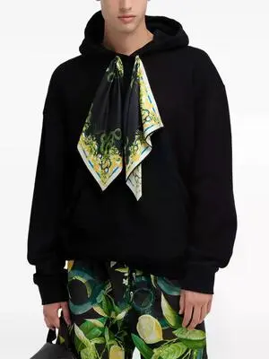 Roberto Cavalli Hoodie With Attached Scarf