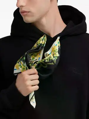 Roberto Cavalli Hoodie With Attached Scarf