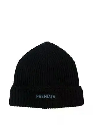 Premiata Ribbed Virgin Wool Beanie - Blue