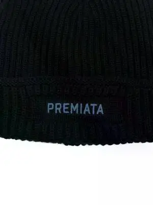 Premiata Ribbed Virgin Wool Beanie - Blue
