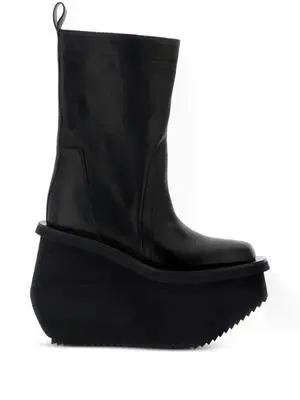 Rick Owens 14mm Platform Boots With Topstitching